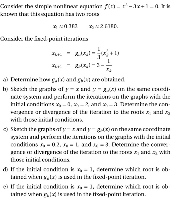 Solved Consider the simple nonlinear equation f(x) = x^2 - | Chegg.com