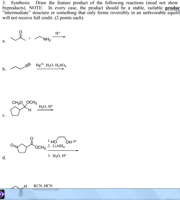 Solved Synthesis: Draw the feature product of the following | Chegg.com