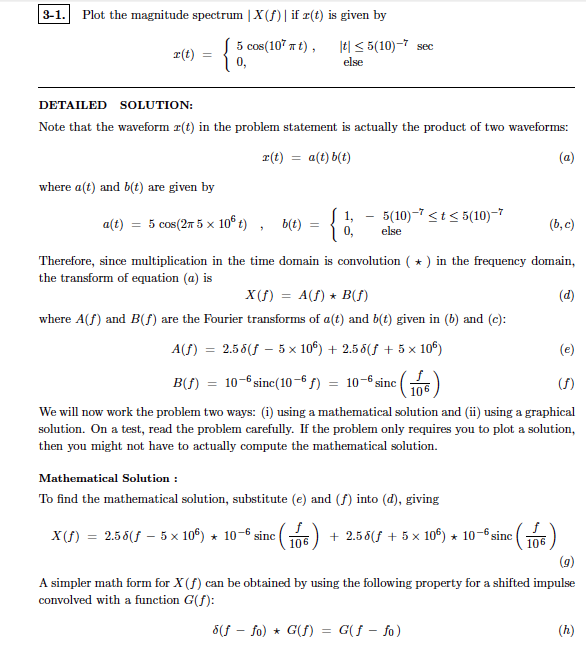 Solved FOURIER TRANSFORM PAIRS The Fourier transform and its | Chegg.com