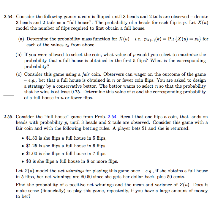 Consider the following game: a coin is flipped until | Chegg.com