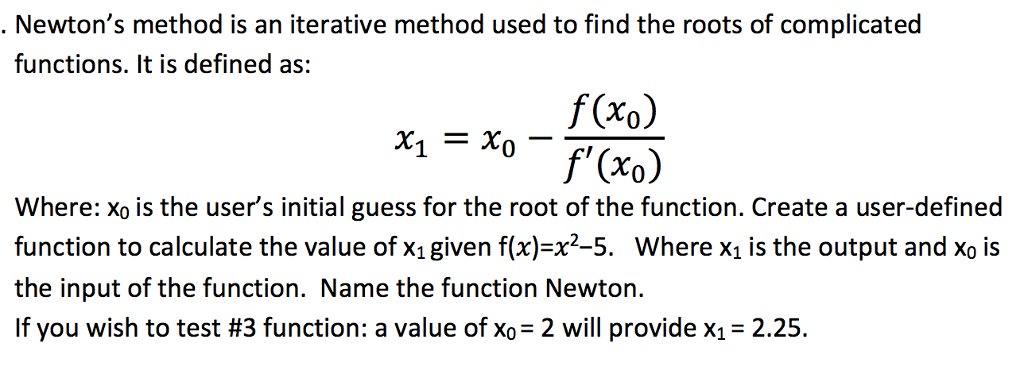 Solved Newtons Method Is An Iterative Method Used To Find 2377