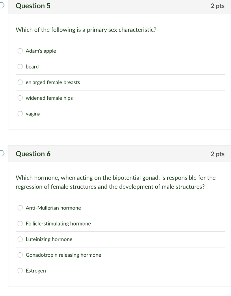 Solved Question 5 2 Pts Which Of The Following Is A Primary