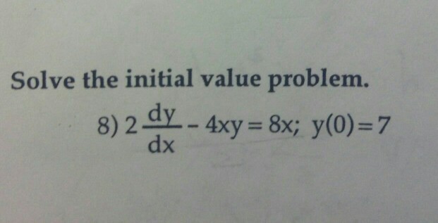 Solved Solve the initial value problem. dx | Chegg.com