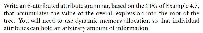 Solved Write an S-attributed attribute grammar, based on the | Chegg.com