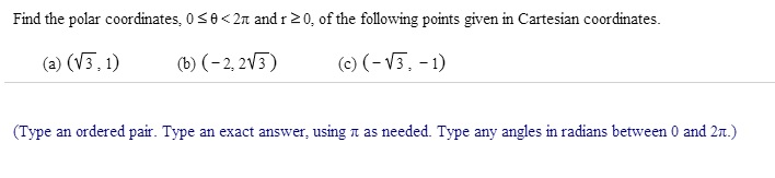Solved Find The Polar Coordinates 0 solved-find-the-polar-coordinates-0