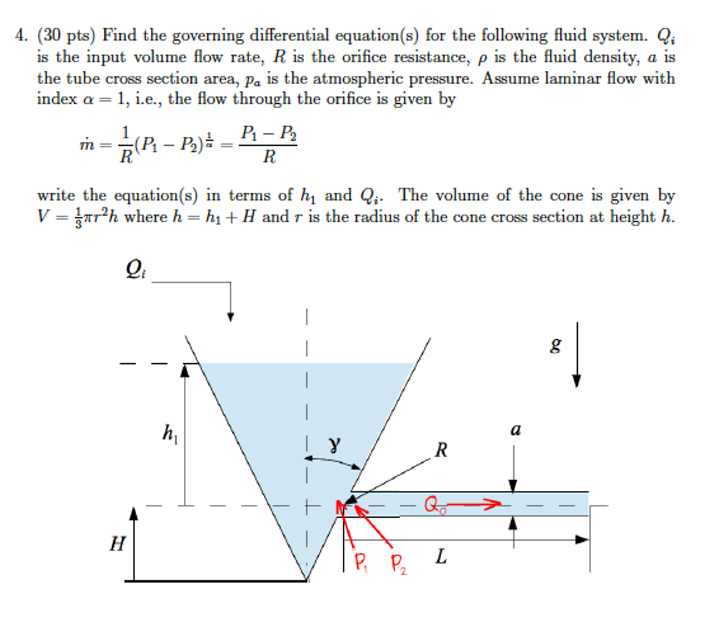 Find the governing differential equation(s) for the | Chegg.com