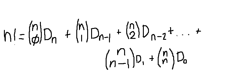 Solved Suppose we denote the number of derangements of n | Chegg.com