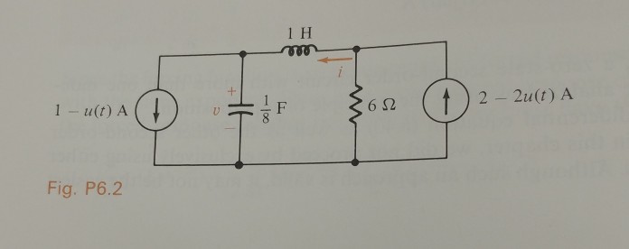 Solved 6.2 For the RLC circuit shown in Fig. P6.2, find v(t) | Chegg.com