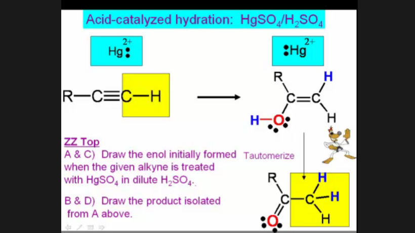 Solved Acid-catalyzed hydration: HgSO4/H2SO SHg Hg c-c | Chegg.com