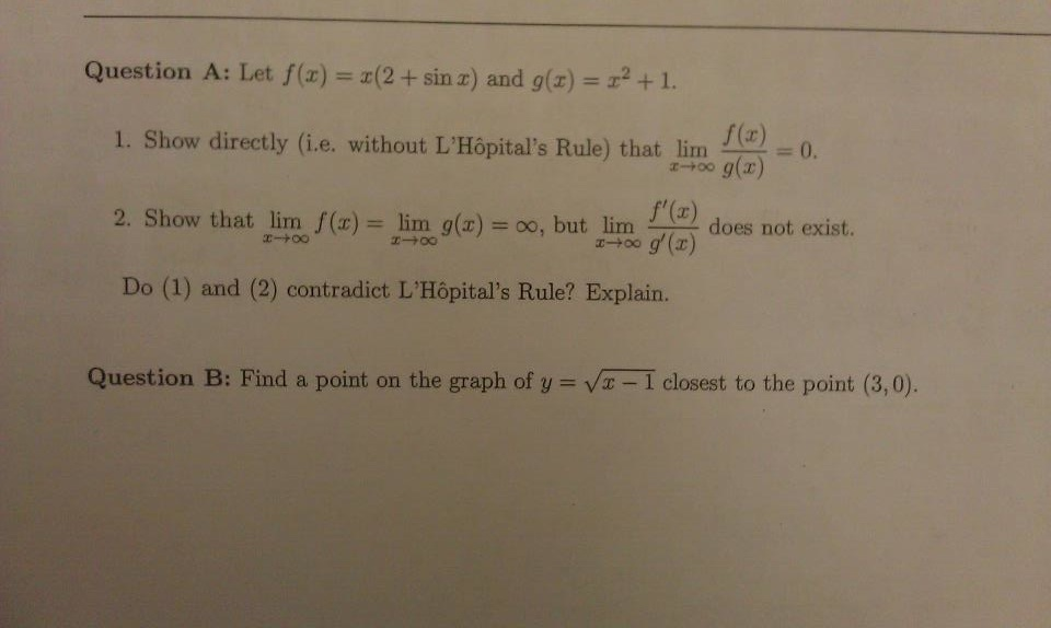 Solved Let f(x)=x(2+sinx) and g(x)=x2+1 Show directly(i.e. | Chegg.com