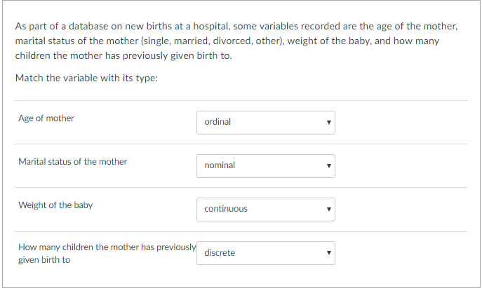 Solved As part of a database on new births at a hospital, | Chegg.com