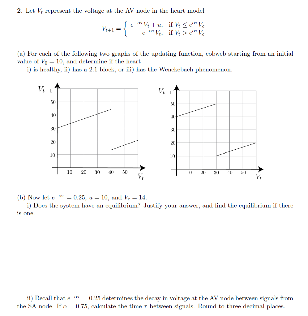 Solved Let Vt represent the voltage at the AV node in the | Chegg.com