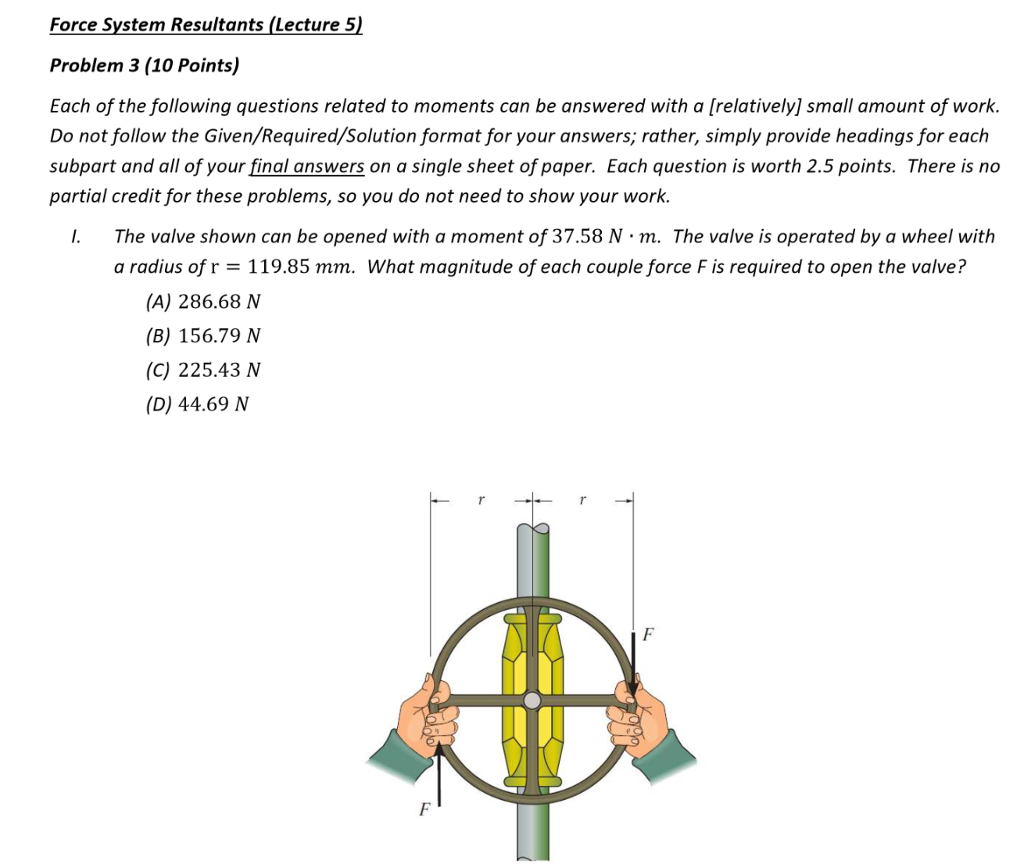 Solved Force System Resultants (Lecture 5) Problem 3 (10 | Chegg.com