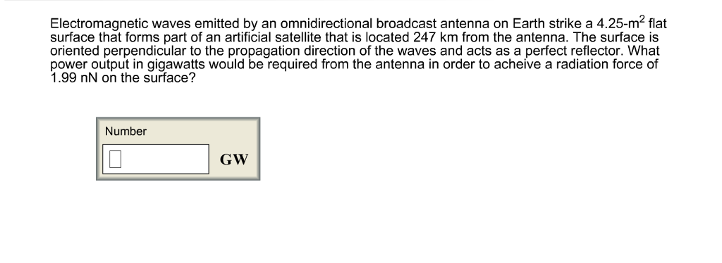 Solved Electromagnetic waves emitted by an omnidirectional | Chegg.com