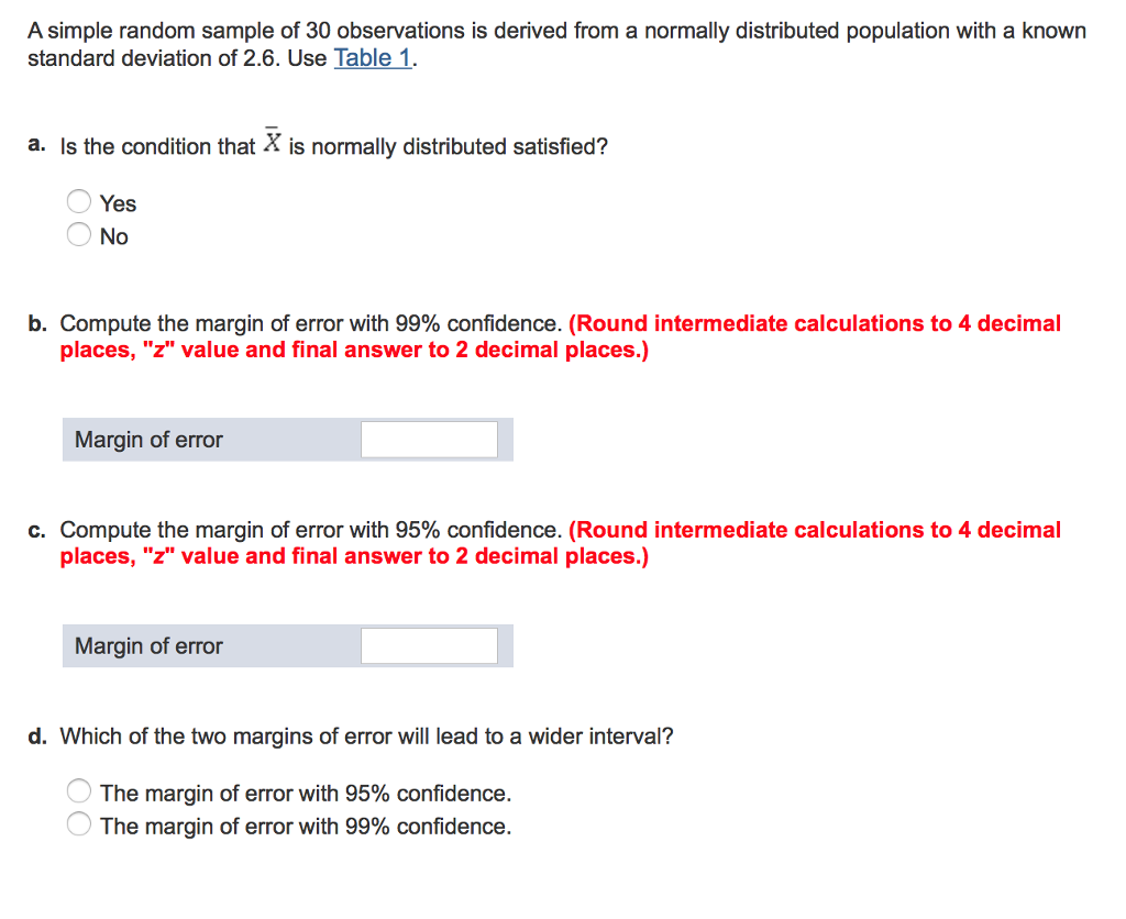 Solved A simple random sample of 30 observations is derived | Chegg.com