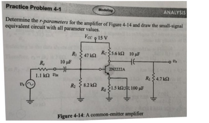 Solved Determine the r-parameters for the amplifier of | Chegg.com