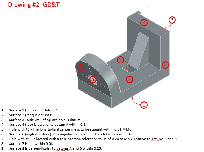 Create complete working drawings. Tolerances, and | Chegg.com