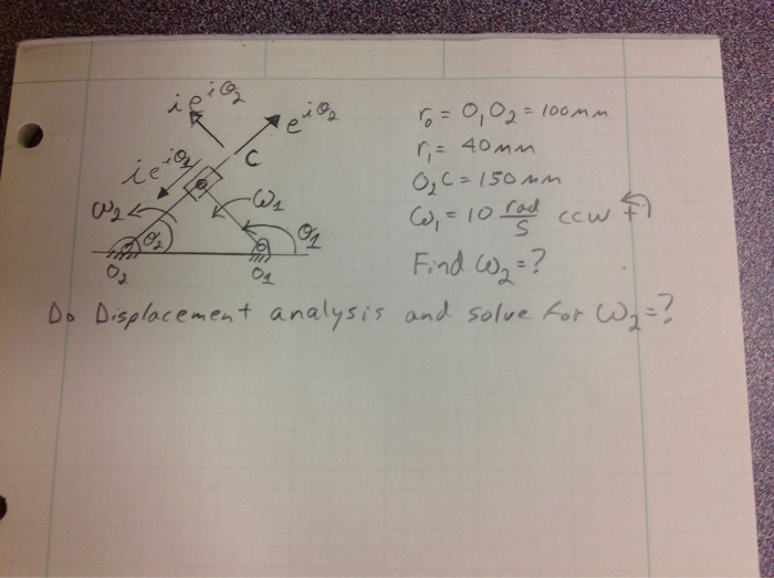 Solved Displacement analysis and solve for W_2 = ? | Chegg.com