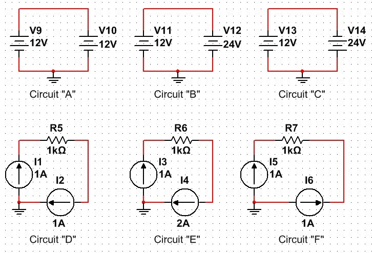 Solved Figure P_10 shows six circuits. Which circuit is a | Chegg.com