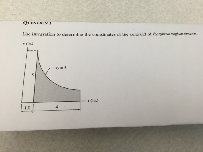 Solved Use integration to determine the coordinates of the | Chegg.com