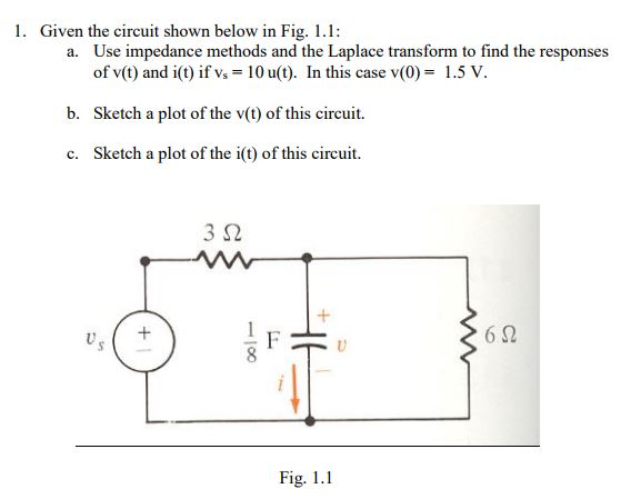 Solved Given the circuit shown below in Fig. 1.1: a. Use | Chegg.com