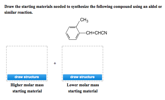 Solved Draw the starting materials needed to synthesize the | Chegg.com