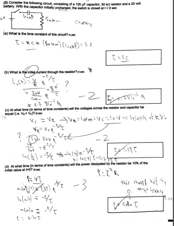 Solved Consider the following circuit, consisting of a 100 | Chegg.com
