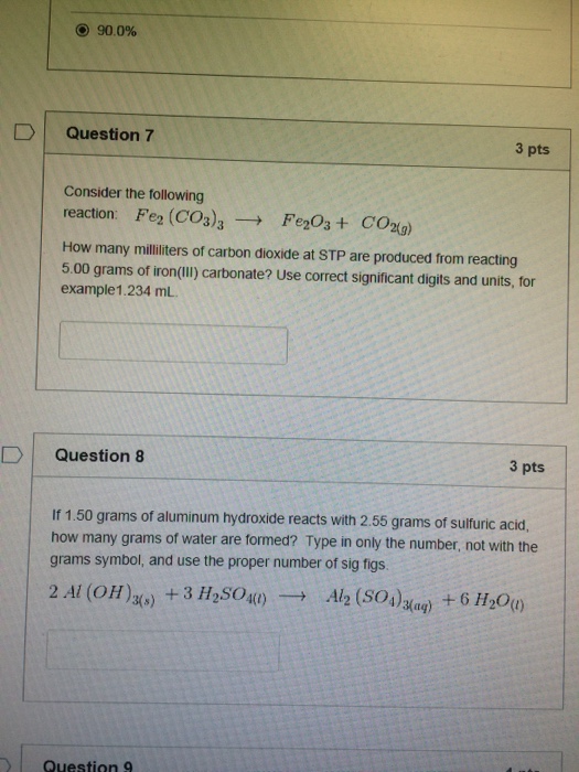 Solved Consider the following reaction: F_e2 (C0_3)_3 | Chegg.com
