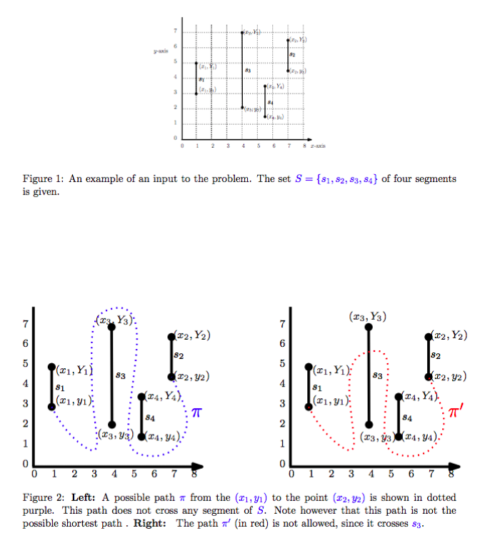 Let S-[s.8n) be a set of vertical segments in the | Chegg.com