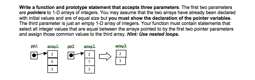 Solved Write a function and prototype statement that accepts | Chegg.com