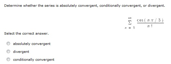 Solved Determine whether the series is absolutely | Chegg.com