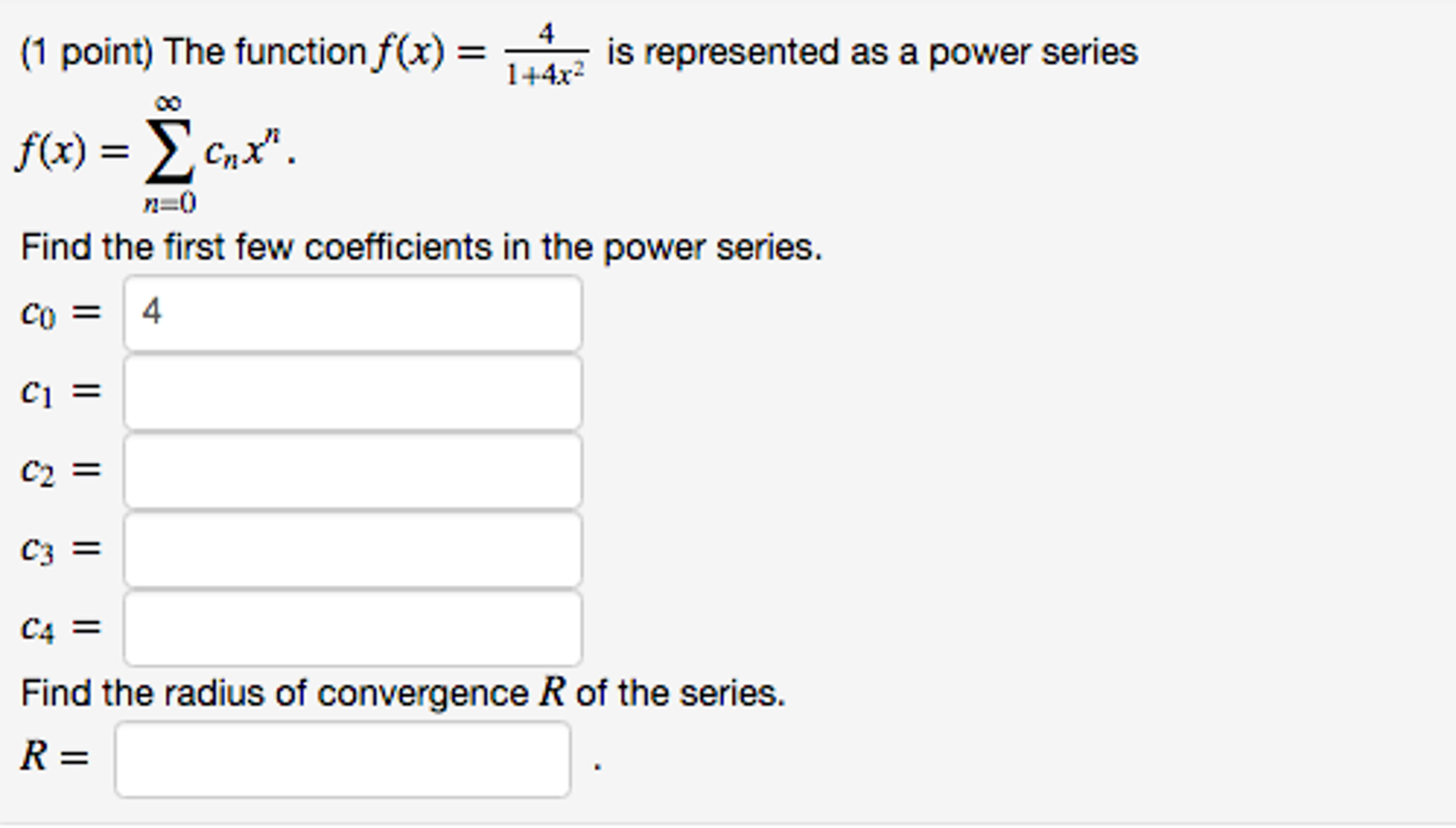 Solved The function f(x) = 4/1 + 4x^2 is represented as a | Chegg.com