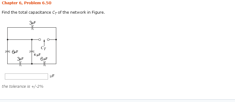 Solved Find the total capacitance CT of the network in | Chegg.com