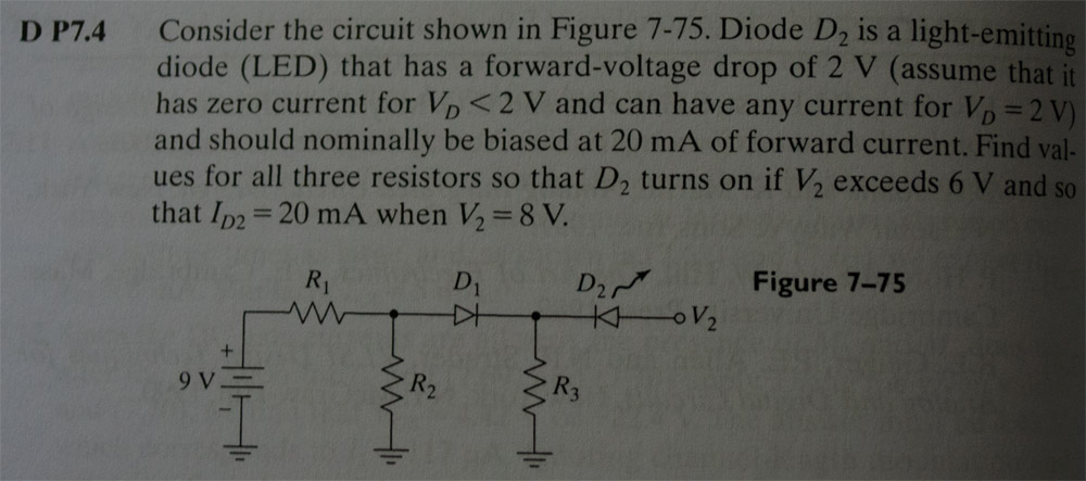 Solved Consider the circuit shown in Figure 7-75. Diode D2 | Chegg.com