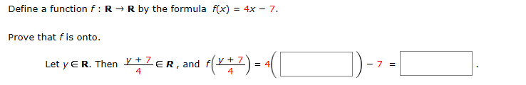 Solved Define a function f : R ? R by the formula f(x) = 7x | Chegg.com