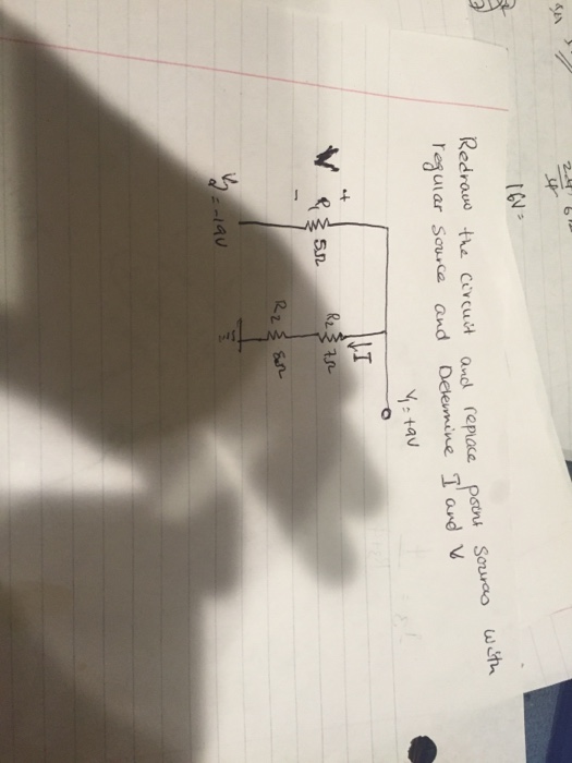 Solved Redraw the circuit and replace point sources with | Chegg.com