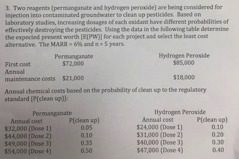 Solved Two reagents (permanganate and hydrogen peroxide) are | Chegg.com