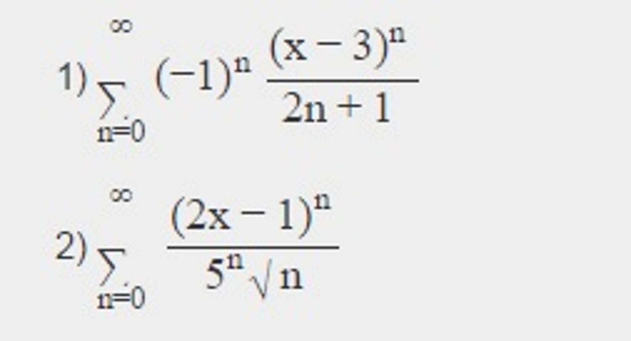 Solved Calculus 2 For each power series below: - State the | Chegg.com