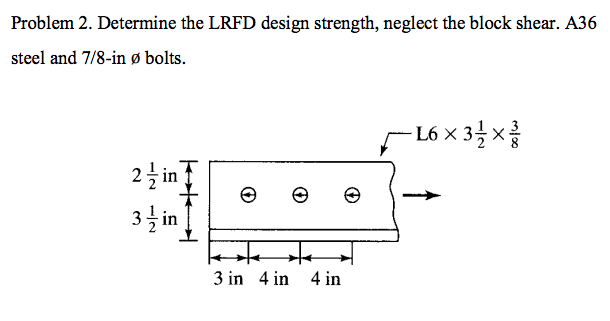 Solved Problem 2. Determine the LRFD design strength, | Chegg.com