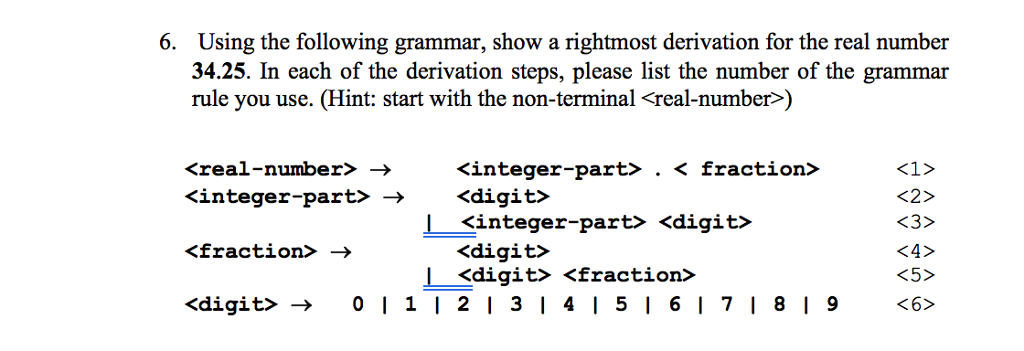 Solved Using the following grammar, show a rightmost | Chegg.com
