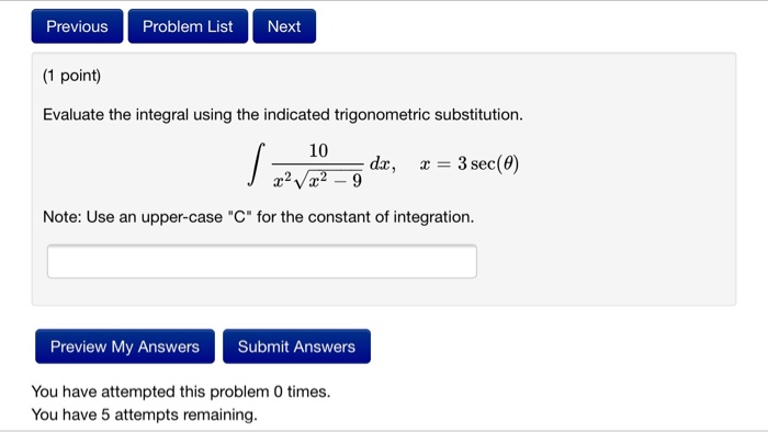 Solved Evaluate the integral using the indicated | Chegg.com