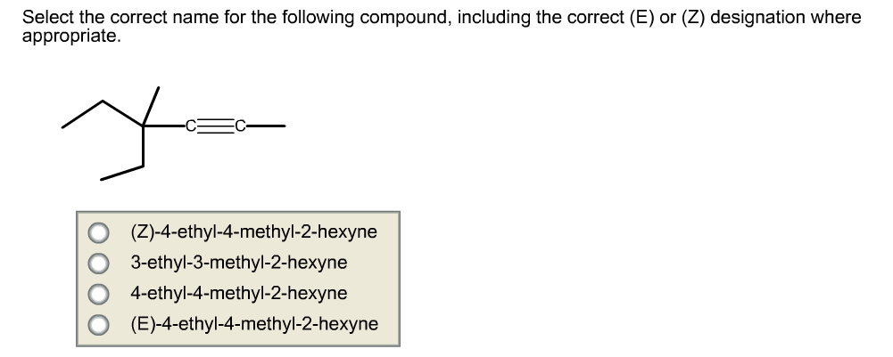Solved Select the correct name for the following compound, | Chegg.com