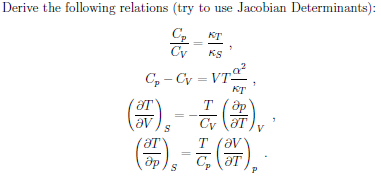 Solved Derive the following relations (try to use Jacobian | Chegg.com