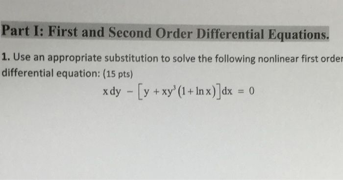 Solved Use an appropriate substitution to solve the | Chegg.com
