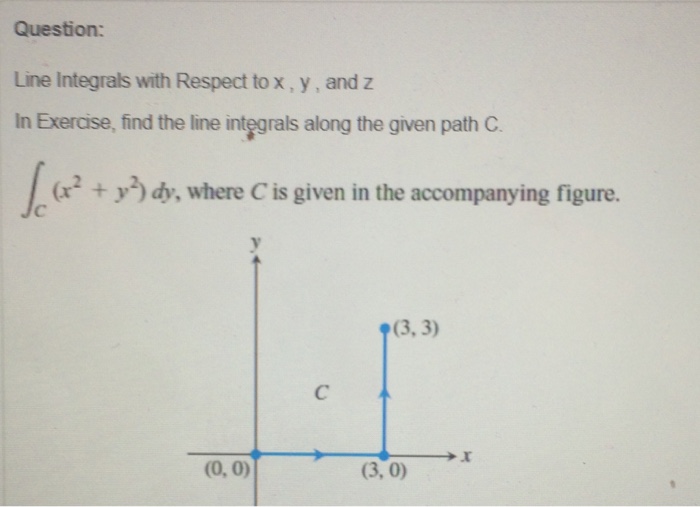 Solved Line Integrals with Respect to x, y, and z In | Chegg.com
