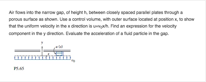 Solved Air flows into the narrow gap, of height h, between | Chegg.com