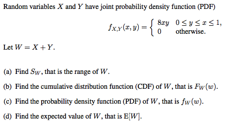 Solved Random variables X and Y have joint probability | Chegg.com