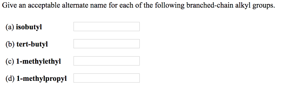 Solved Give an acceptable alternate name for each of the | Chegg.com