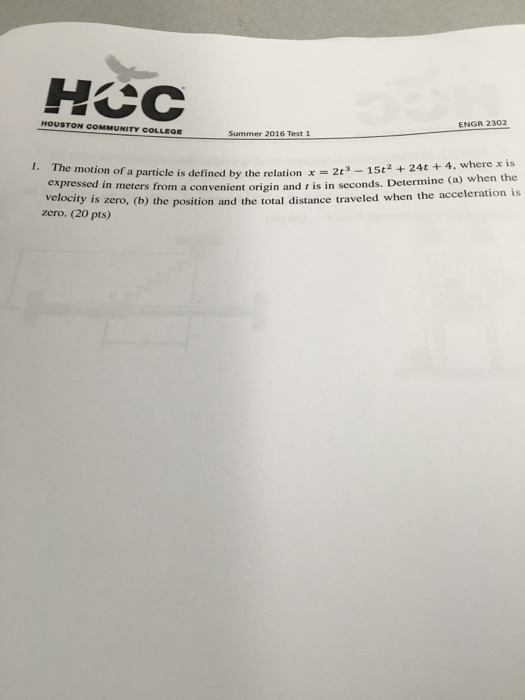 Solved The motion of a particle is defined by the relation x | Chegg.com
