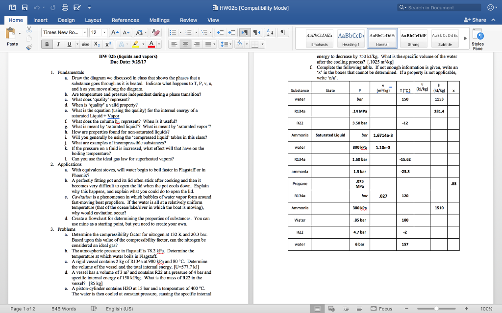 Solved 3 HW02b (Compatibility Mode Document Home Insert | Chegg.com